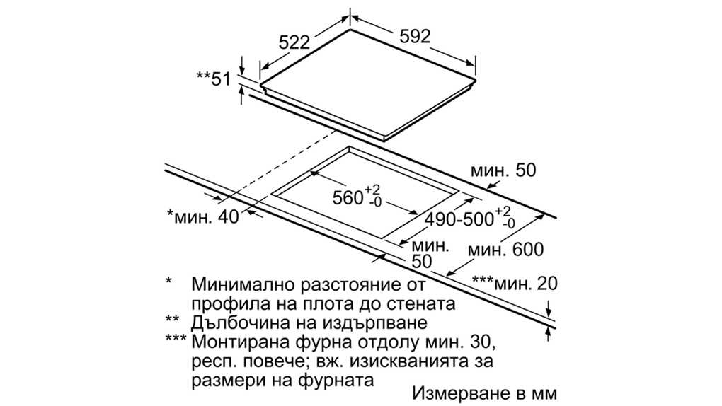 Bosch индукционен плот за вграждане PUE611BB2E 60 см